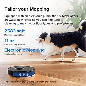 roborock Q7 Max+ Robot Vacuum and Mop with Auto-Empty Dock Pure, Hands-Free Cleaning for up to 7 Weeks, APP-Controlled Mopping, 4200Pa Suction, No-Mop&No-Go Zones, 180mins Runtime, Works with Alexa