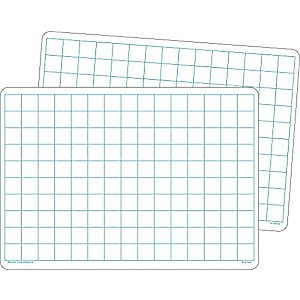 Teacher Created Resources TCR77253 Math Grid Dry Erase Boards, Set of 10, Multi