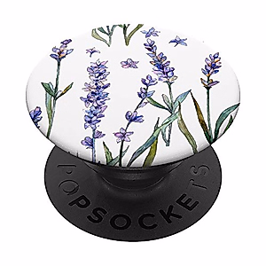 Watercolor Flowers Violet Purple Lavender Lilac Floral Cute PopSockets Swappable PopGrip