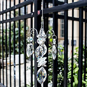 H&D HYALINE & DORA Crystals Horse Eye Prisms Suncatcher Hanging Ornament Rainbow Maker Hanger for Home,Garden Decoration