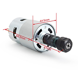 RATTMMOTOR DC Motor CNC 775 Spindle Motor 100W 12-24VDC 20000RMP + ER11 Collet for DIY Mini CNC Router 3018 3018Pro 3018Pro-Max 3018Pro-N 1610 1610Pro Engraving Router Milling Machine