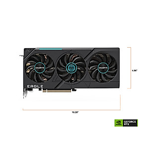 GIGABYTE GeForce RTX 4070 Eagle OC 12G Graphics Card, 3X WINDFORCE Fans, 12GB 192-bit GDDR6X, GV-N4070EAGLE OC-12GD Video Card