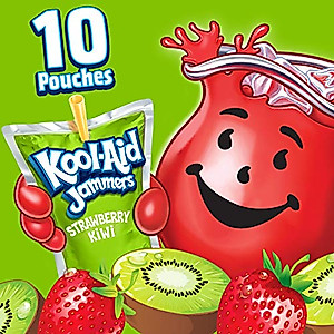 Kool-Aid Jammers Strawberry Kiwi Flavored Juice Drink (40 Pouches, 4 Boxes of 10)