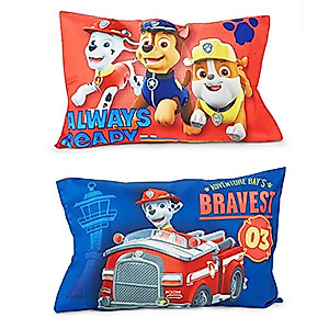 Paw Patrol Calling All Pups 4 Piece Toddler Bedding Set - Includes Quilted Comforter, Fitted Sheet, Top Sheet, and Pillow Case for Boys Bed, Blue