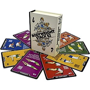 Stack 52 Bodyweight Exercise Cards: Workout Playing Card Game. Designed by a Military Fitness Expert. Video Instructions Included. No Equipment Needed. Burn Fat Build Muscle. (Updated Bodyweight Deck)