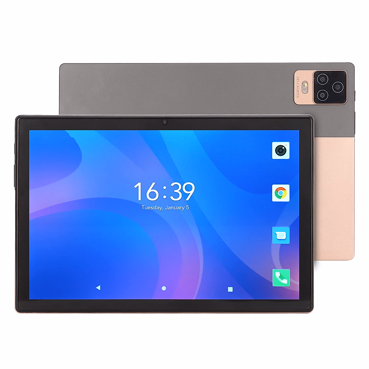 Android 12 Tablet 10.1 Inch Tablets, 12GB RAM 256GB ROM, Octa Core CPU, 512GB Expand, FHD Display, 8MP+16MP Camera, 2.4G/5G WiFi, BT5.0, 4G Cellular Network, 7000mAh Battery (Gold)