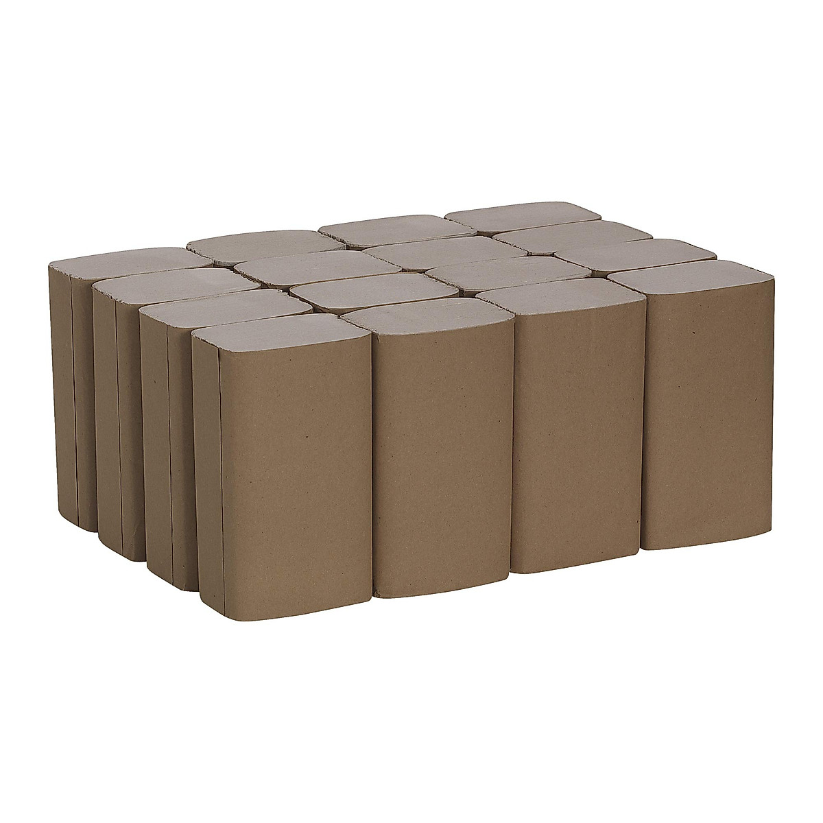 Pacific Blue Basic S-Fold Recycled Paper Towels by GP PRO (Georgia-Pacific); Brown; 23504; 250 Towels Per Pack; 16 Packs Per Case (4000 Total); 9.20" x 10.27