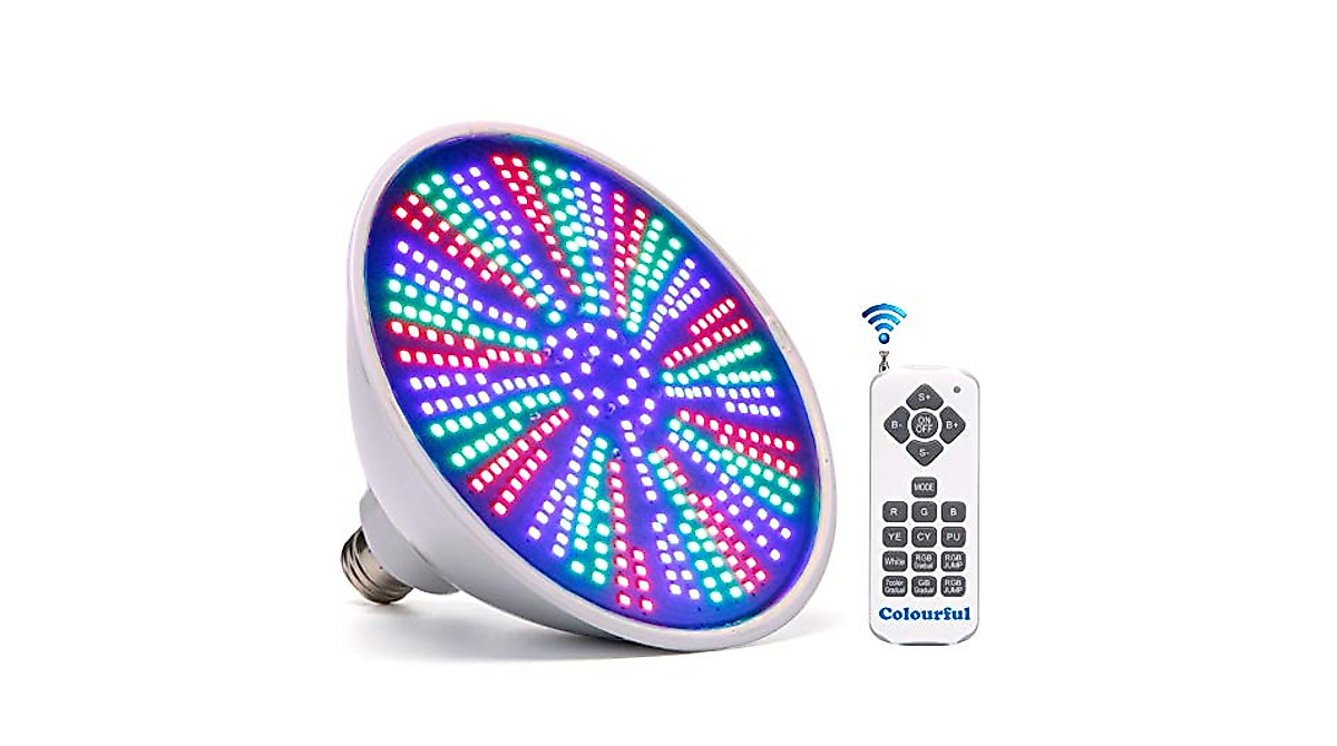 RGB Pool Light Bulb - 40W E26 Color Changing LED for Inground Pools