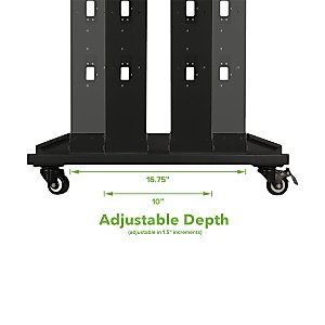 NavePoint 42U 4 Post Server Rack – Open Frame Rack for 19 Inch Equipment, Adjustable Depth 4-Post Network Rack Floor Mount, 42U Server Rack 793lbs Capacity, Black