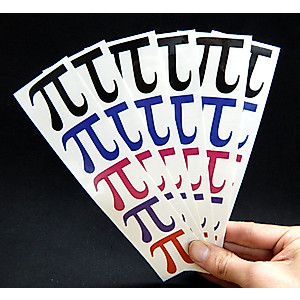 Pi Symbol Temporary Tattoos, Pi Day Math Party Favors, (6 Sheets)