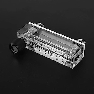 Deosdum LZM6T Acrylic PMMA Adjustable Panel Type Gas Flowmeter 1to10LPM 1/4"BSP M18x1.5