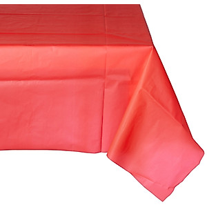 Creative Converting Banquet Plastic Table Cover, One Size, Classic Red