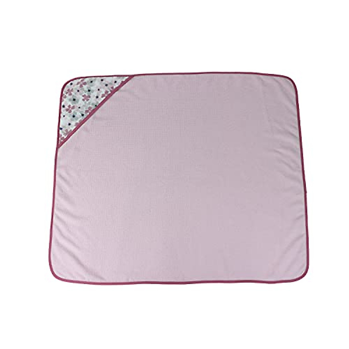 Cudlie Buttons & Stitches Baby Girl 3 Pack Rolled/Carded Hooded Towels in Crisp Blossom Print (GS71728)