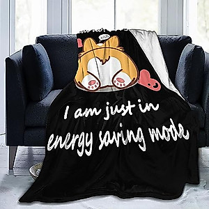 Corgi Blanket,Corgi Gifts for Corgi Lovers,Corgis Throw Blanket Soft Flannel Blankets for Bed Couch Living Room Adults Kids Teens 60"X50"