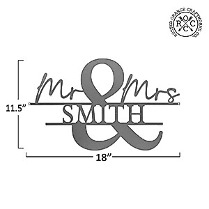 ROCC RUSTED ORANGE CRAFTWORKS CO. - Mr and Mrs Personalized Name Sign Mr and Mrs Gifts Personalized Gifts Wedding Gifts Mr and Mrs Wall Decor For Bedroom Personalized Wedding Gifts For the Couple