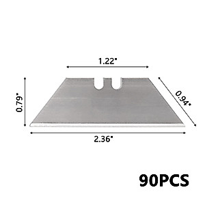 Litoexpe Utility Knife Blades, SK5 Steel, Standard Size Razor Blades for Most Standard Utility Knives, 90-Pack