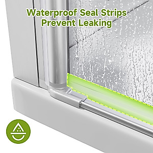 SL4U Pivot Shower Door, 28" W x 72" H, 1/4" Tempered Glass Shower Door, Pivot Swing Shower Glass Door, Easy to Clean, Brushed Nickel Finish