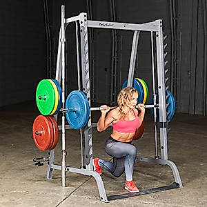 Body-Solid (GS348B) Precise 7° Angle Smith Machine Home Gym - Strength Training Equipment with Adjustable Safeties, Squat Rack Cage, Half Rack & Weight Cage Power Rack - for Amateurs & Professionals