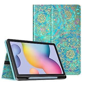 Fintie Folio Case for Samsung Galaxy Tab S6 Lite 10.4 Inch 2024/2022/2020 with S Pen Holder, Soft TPU Back Slim Fit Cover Auto Sleep/Wake, Shades of Blue