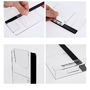 Computer Monitor Message Board memo Message Board Screen Side Panel with Mobile Phone Bracket 2 Pieces (Left and Right)
