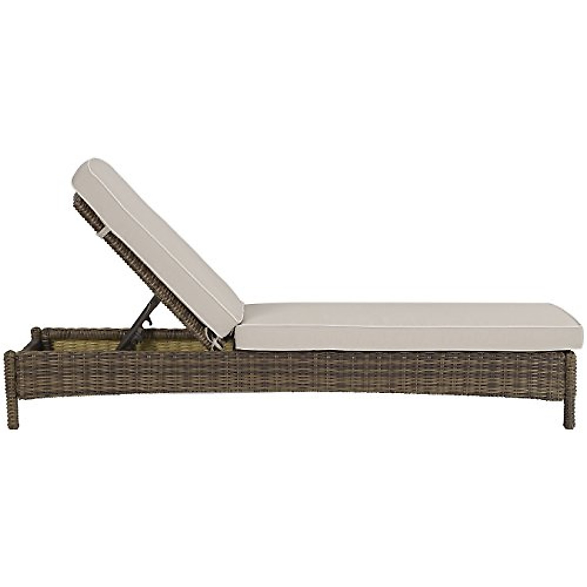Crosley Furniture KO70070WB-SA Bradenton Outdoor Wicker Chaise Lounge with Sand Cushions