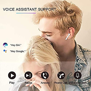 Wireless Earbuds, Bluetooth 5.1 Headphones 36H Playtime Air in Ear Earbud Hi-Fi Stereo Sound Pods Deep Bass Ear Buds Crystal-Clear Calls Headset with Charging Case for Workout/Home/Office