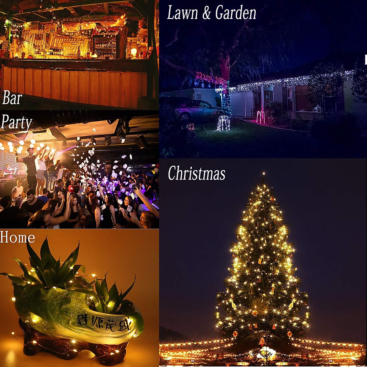 WINBOOM Solar String Lights,100LED Solar Powered Fairy Lights 32.8FT 8 Modes Waterproof Copper Wire Solar Decorative Lights Indoor Outdoor for Garden Yard Xmas Party Wedding Decorations(Warm White)