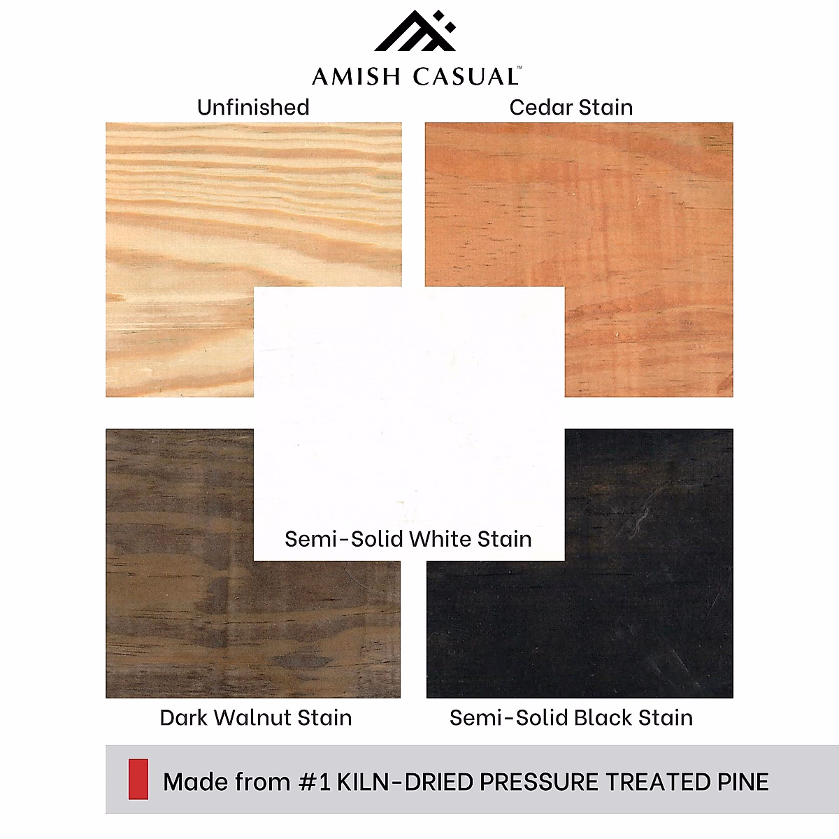 Amish Heavy Duty 800 Lb Roll Back Pressure Treated Porch Glider (4 Foot, Semi-Solid Black Stain)