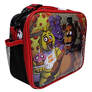Five Nights At Freddys Lunch Bag FNAF Snack Bag Bonnie Chica Foxie -Back Checker