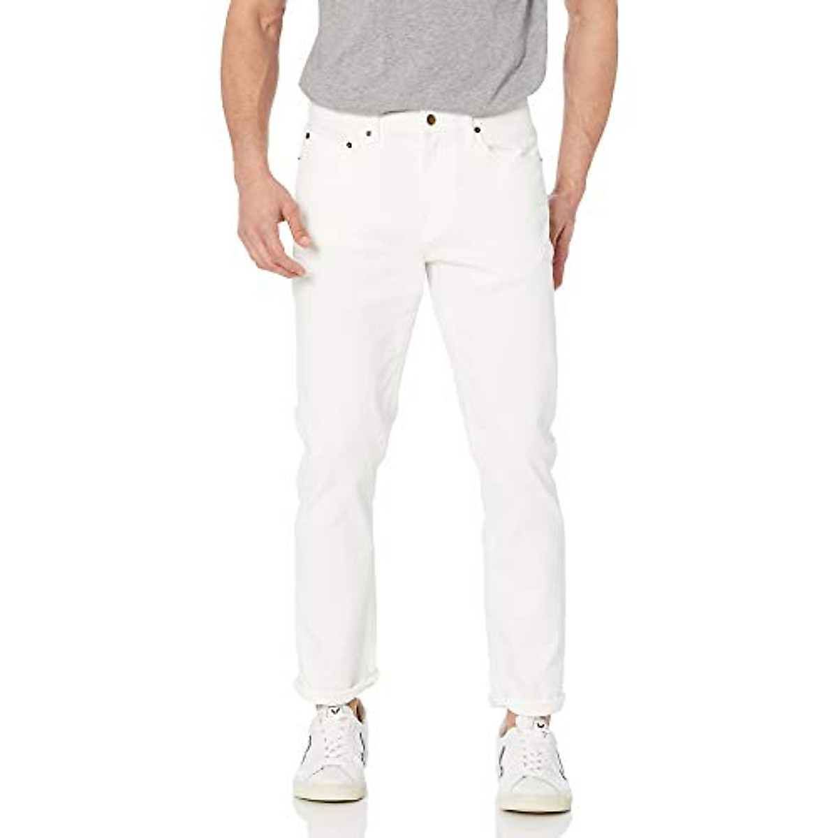 Amazon Essentials Slim Fit Jeans For Men - Bright White, 31W x 29L