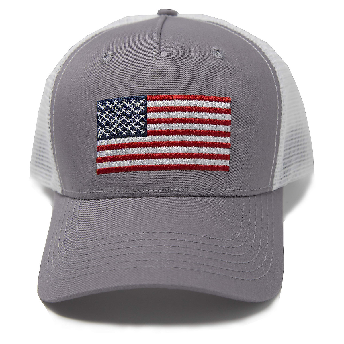 International Tie American Flag Hat for Men and Women - USA Flag Patriotic Trucker Baseball Snapback Cap