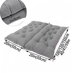 NENIUX Swing Replacement Bench Cushions, Anti-Skid Garden Patio Backyard Seat Cushions 2 3 Seater Porch Bench Pads with Backrest for Outdoor Furniture Wooden Bench,59 * 40 * 3inch,Navy