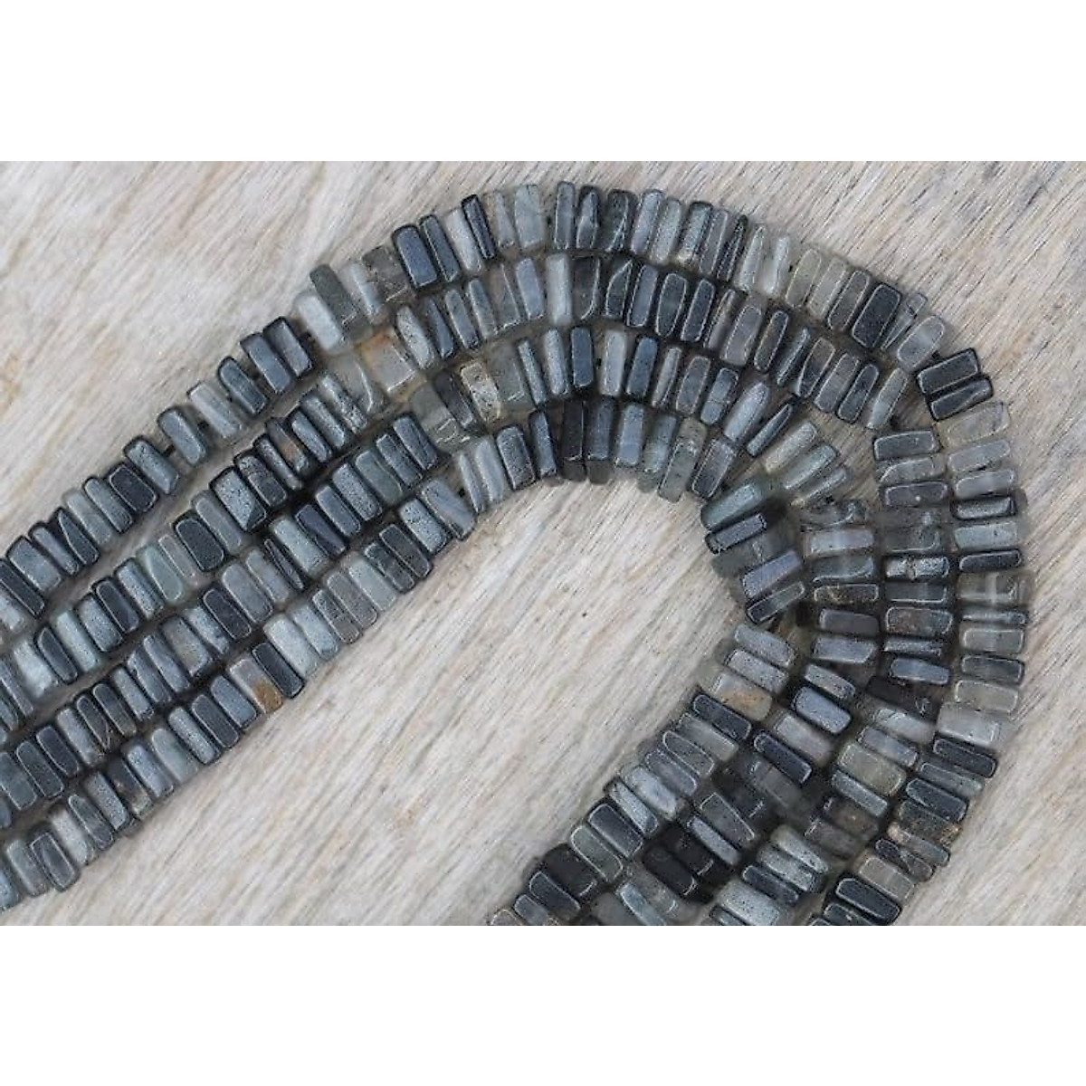 Natural Black ROUTILE Quartz heishi Faceted Beads 4 MM - 5 MM 8 inch Long String Jewelry Making Gemstone Beads for Necklace Bracelet