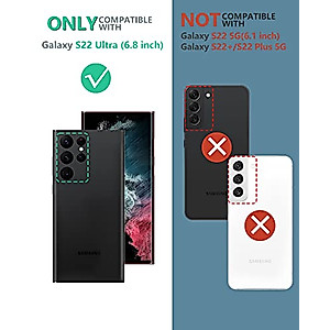 FNTCASE for Samsung Galaxy S22 Ultra Case: Built-in Screen Protector & Kickstand & Belt-Clip Holster, Extra Front Frame Full-Body Dual Layer Rugged Heavy Duty Shockproof Protective Phone Cover-Black