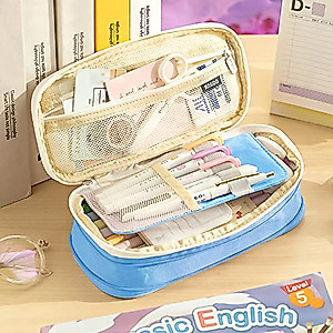 LHMTQVK Large Pencil Case Pencil Pouch Can Expand Pencil Bag Big Capacity Pencil Bag Large Storage Pouch Pencil Case Aesthetic Pencil Case kl2 Bhg