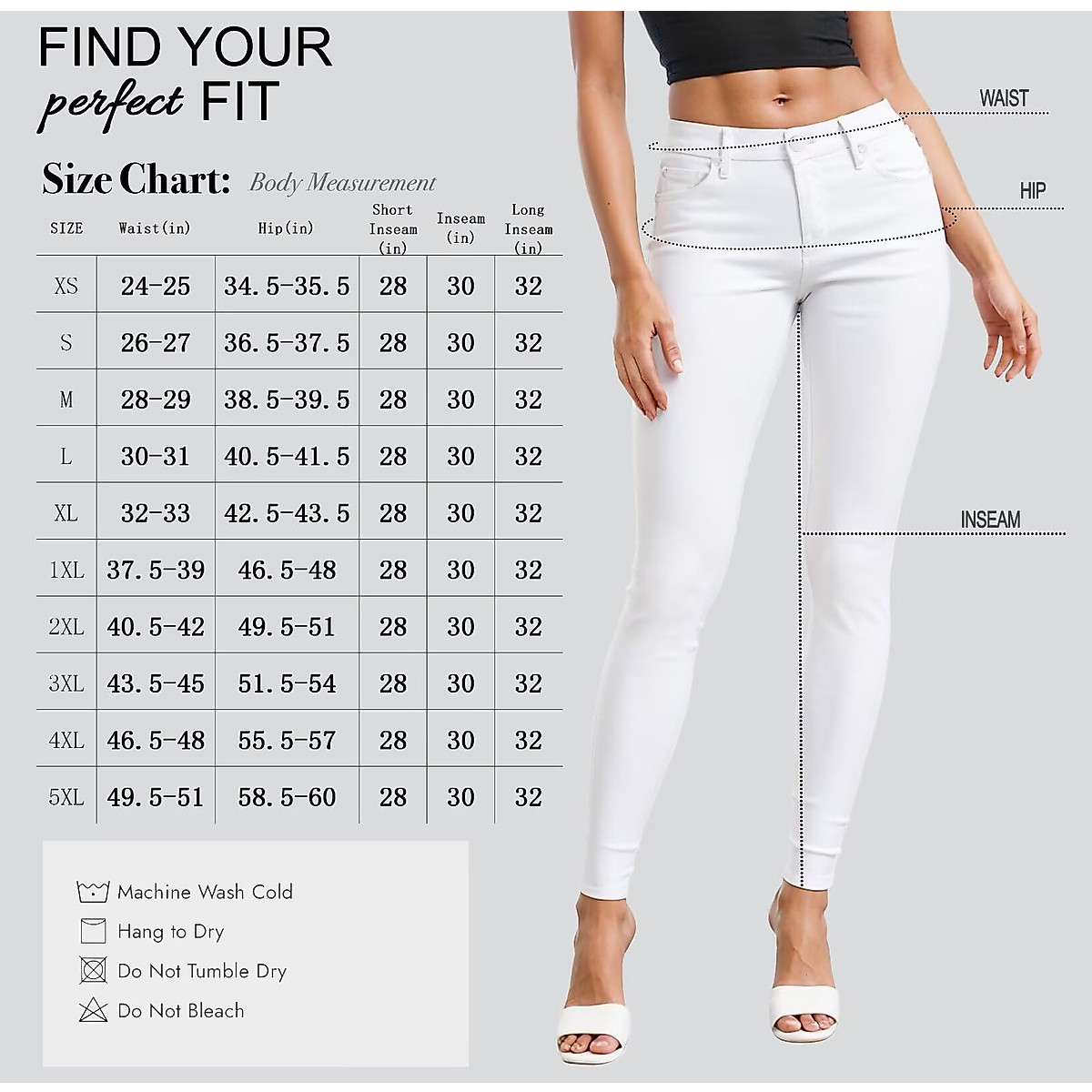 Hybrid & Company Womens Hyper Ultra Stretch Comfy Skinny Leg Work Casual Pants P44876SK White M