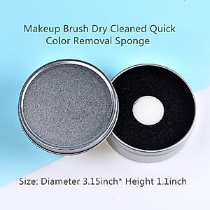 Silicon Makeup Brush Cleaner Mat with Brush Drying manual Make up brush cleaner cleanser machine Cosmetic Brush Cleaning Pad+Makeup Brush Dry Cleaned Quick Color Removal Sponge Scrubber Tool(Green)