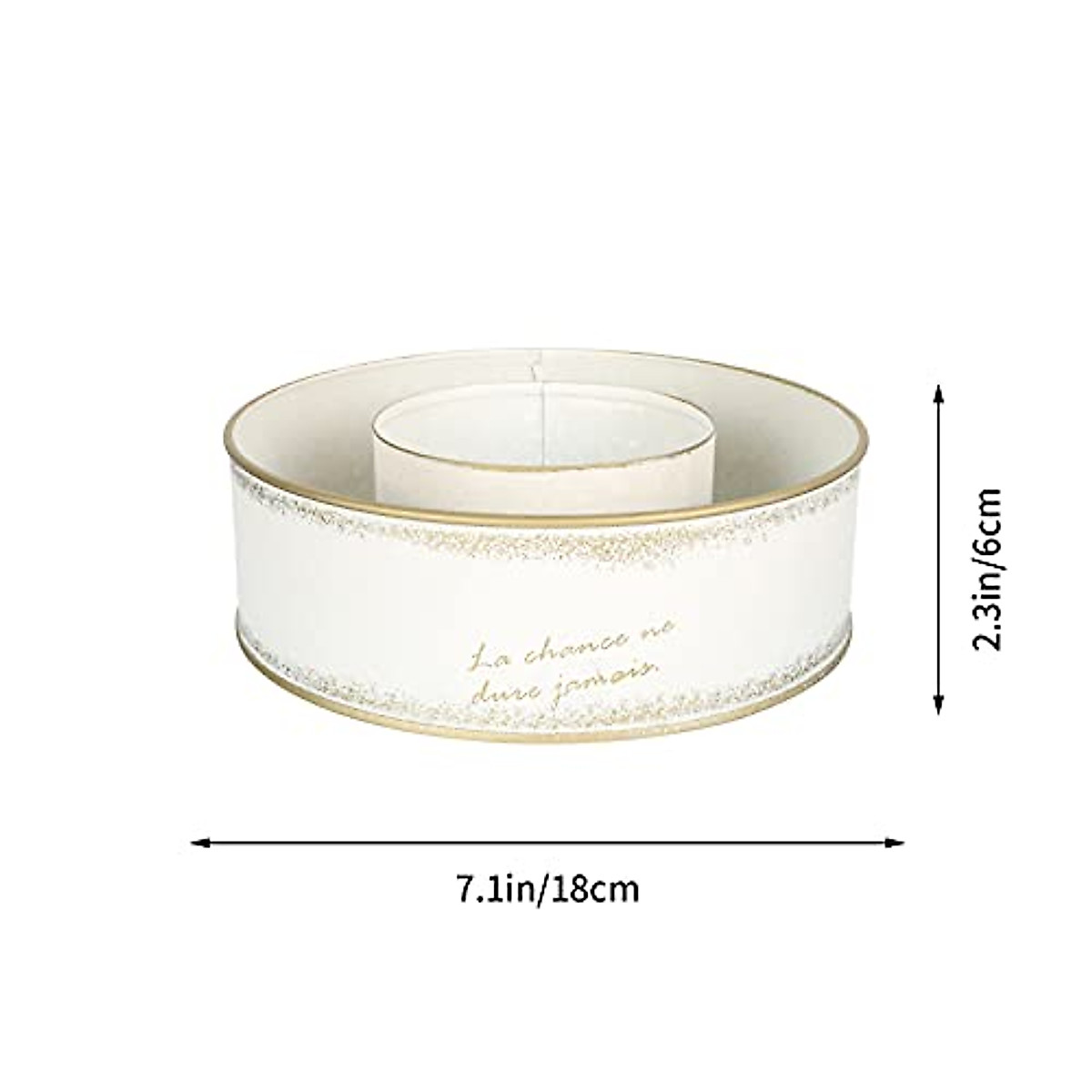 Happyyami 1pc Ring Flower Pot Metal Flower Planter Outdoor Planter Decorative Cute Flower Pot Table Plant Pot Succulent Pot Retro Planter vase Front Door White Small Cactus Iron Office