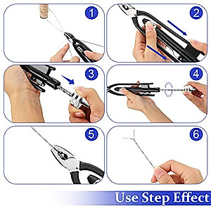 2 Pieces Safety Wire Pliers, 9 Inch 6 Inch Wire Twisting Tool Lock Wire Pliers and 32 Feet 0.5 mm Wire for Aircraft Auto Industry