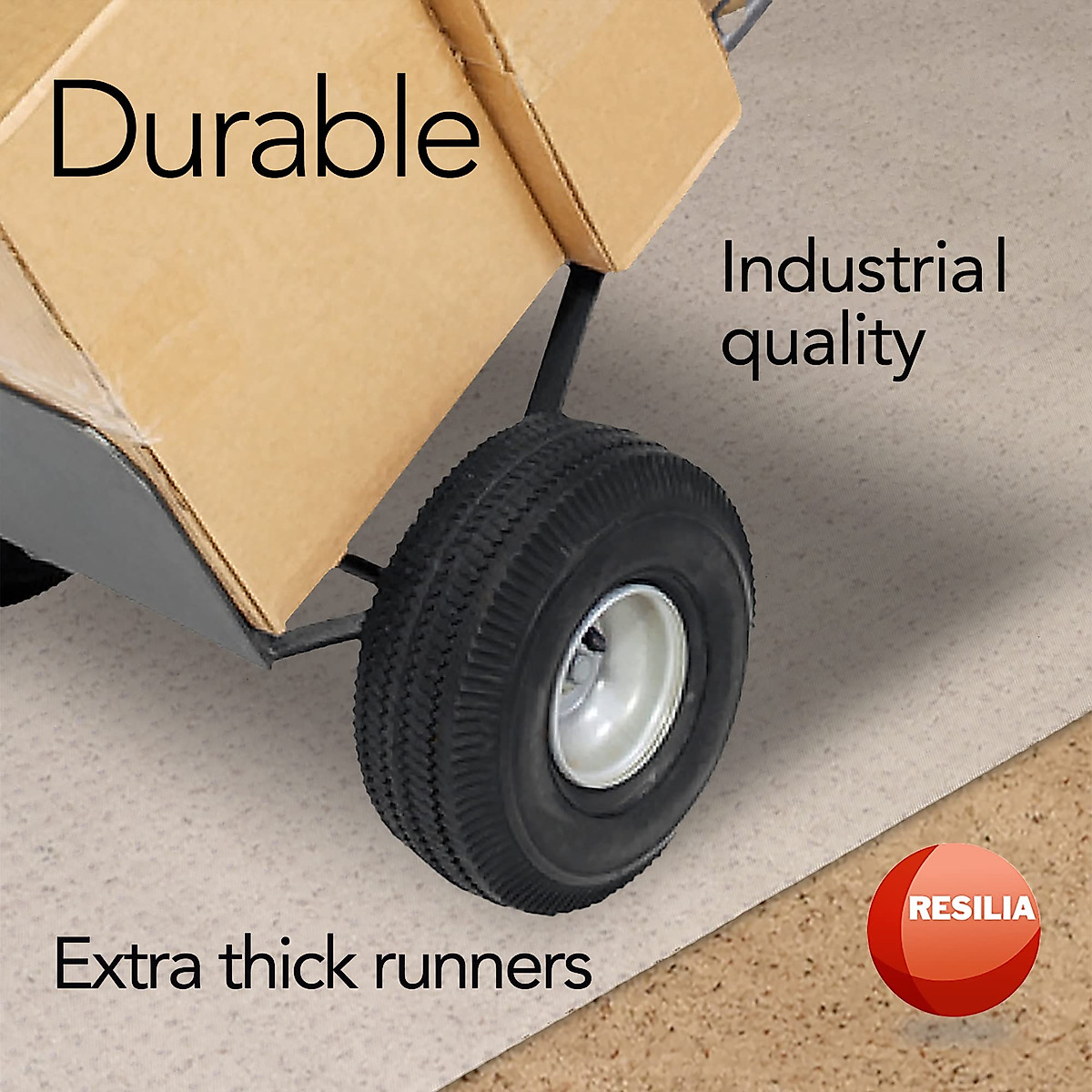 Resilia Industrial-Grade Floor Protector for Deep Pile Carpet with Crosshatch Pattern, Clear, Easy-to-Clean Plastic Mat, 24 Inches x 6 Feet, for High Traffic and Commercial Use