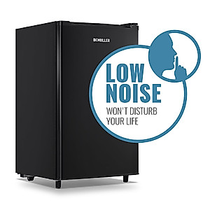 DEMULLER Upright Freezer 3.2 Cu.ft Freezer Single Door Freestanding Mini Freezer with Adjustable Thermostat Small Freezer for Kitchen, Apartment, Basement, Dorm, Black