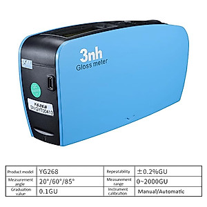 ZCBYBT Meter Glossmeter 20 60 85 Degree Gloss with 350000 Data Storage PC Software Paints Coating Tester