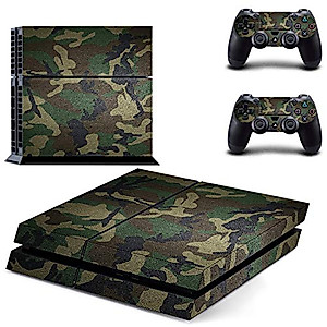 UUShop Vinyl Skin Decal Sticker Cover Set for PS4 Console and 2 Dualshock Controllers Skin Camo