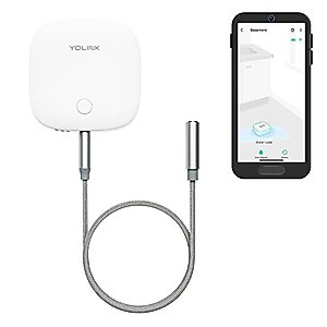 YoLink Water Leak Sensor 2,1/4 Mile World's Longest Range Smart Home Water Leak Sensor,Water Leak Detector with Built-in Siren Up to 105dB,Works with Alexa and IFTTT-YoLink Hub Required,YS7904-UC