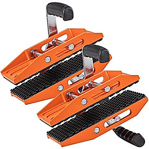 VEVOR 2 PCS Double Handed Stone Carrying Clamps, 1.97 inch (50mm) Granite Lifting Tools with Slip-proof Rubber Pads, 440 lbs Loading Capacity for Moving Marble, Glass, Slabs and Plywood