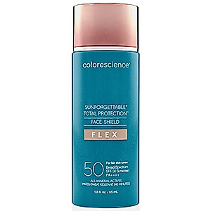 Colorescience Total Protection Face Shield Flex SPF 50, Zinc Oxide Formula, Fair, 1.8 fl. oz.