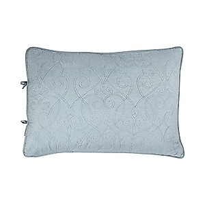 Laura Ashley King Size Quilt Set Cotton Reversible Bedding with Matching Shams, Ideal for All Seasons & Pre-Washed for Added Softness, Breeze Blue