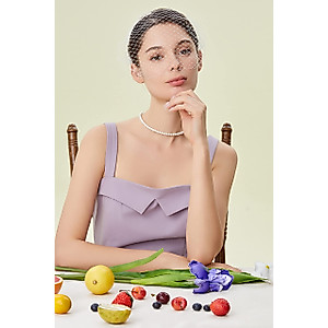 BABEYOND 1920s Flapper Fascinator Mesh Veil Headband Bridal Wedding Tea Party Fascinator Veil for Women