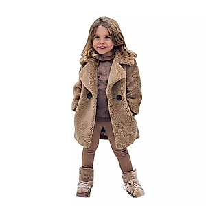 APIVOE Baby Girl Clothes Todays Deals of The Day Clearance Items Newborn Toddler Baby Girl Boy Winter Coat 3D Bear Zipper Fleece Hooded Jacket Infant Girls' Outerwear Warm Clothes