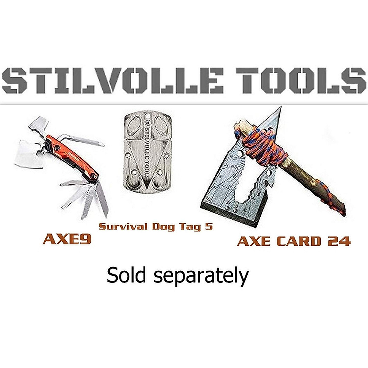 Stilvolle Tools Survival Card Tool Hook Size That Contains The 12 Features to Help Survival Card 12 Survival time to Card Size, Hook Small, Arrowhead A, Arrowhead B, (Silver)